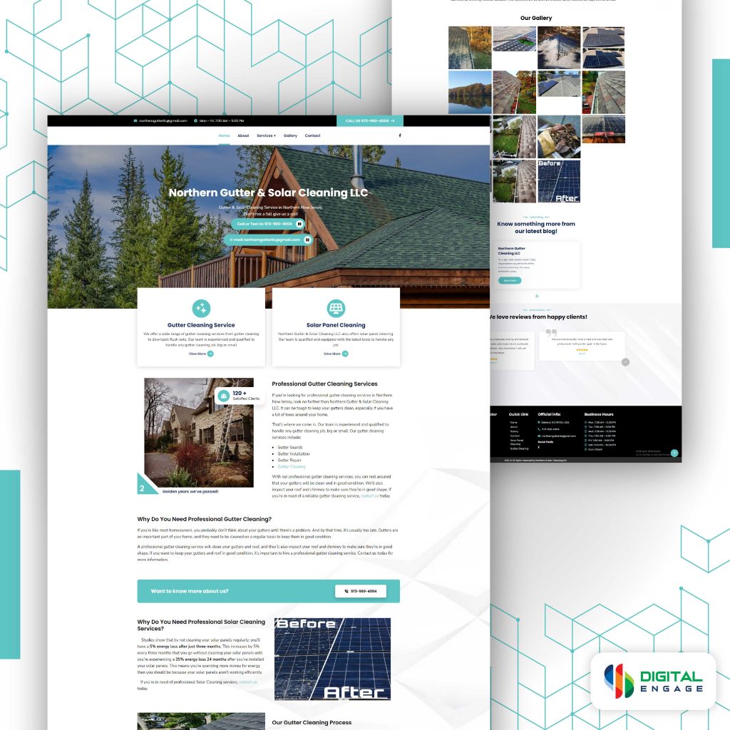Northern Gutter Cleaning LLC Web Design - Digital Engage