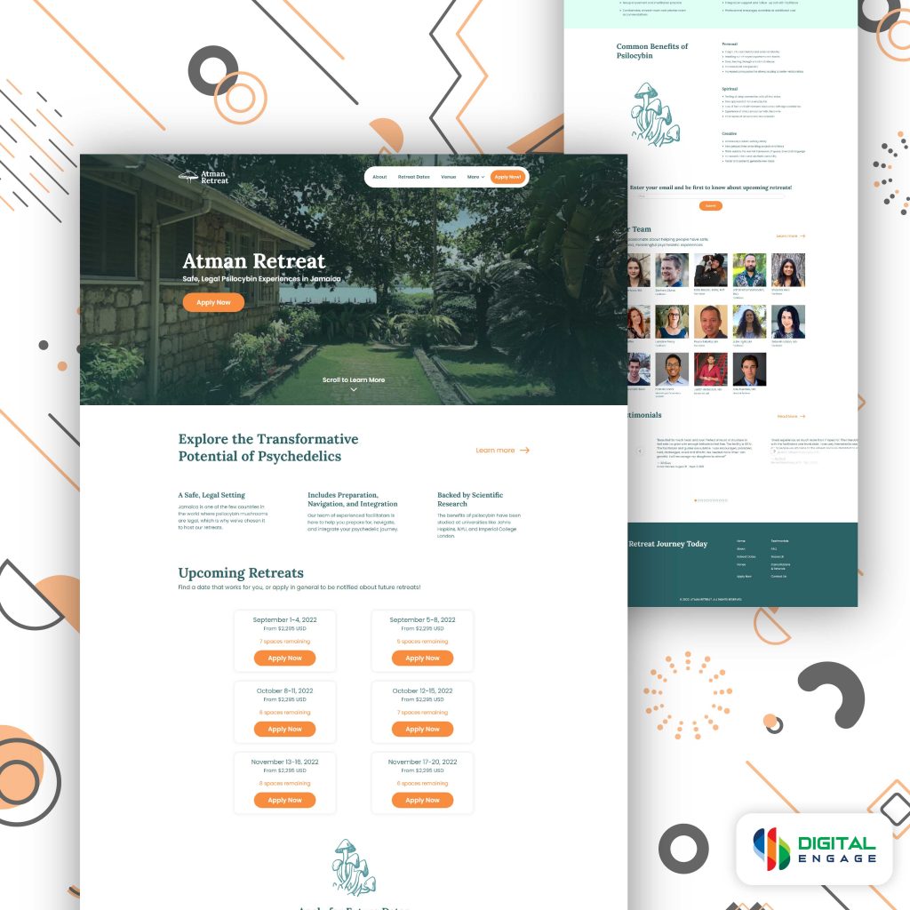 Atman Retreat Web Design - Digital Engage