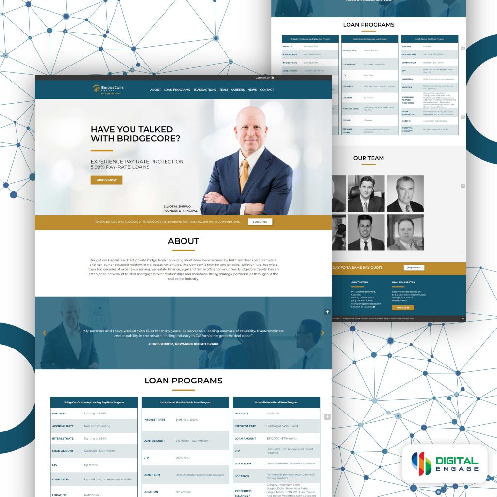 Bridge Core Capital Web Design - Digital Engage