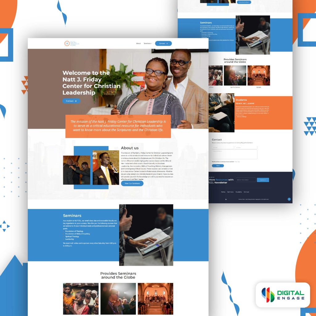 Natt J Friday Center for Christian Leadership Web Design - Digital Engage